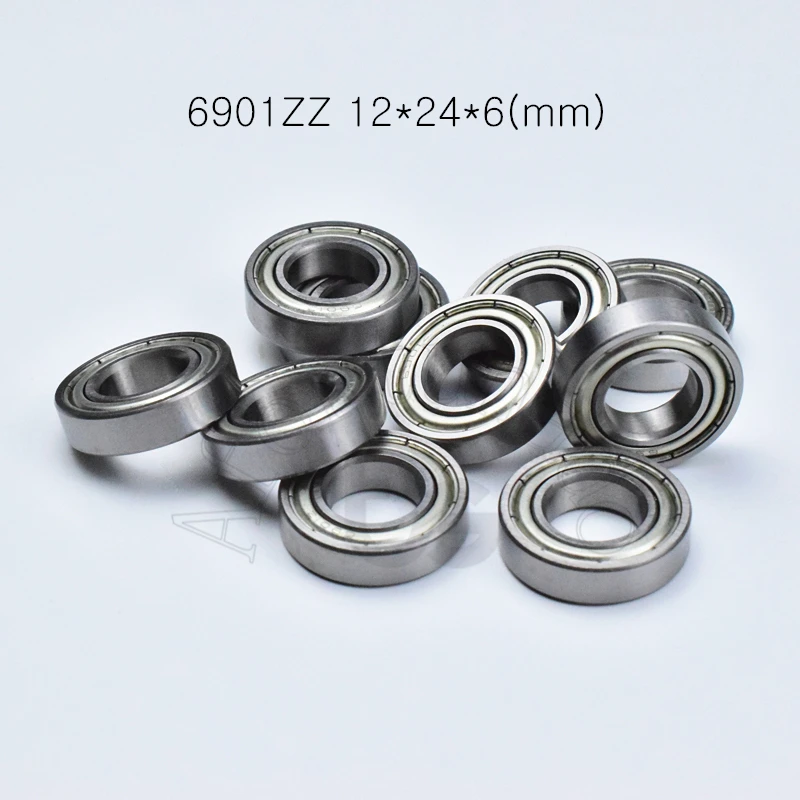 베어링 10pcs 6901ZZ 12*24*6(mm) 무료 배송 크롬 철강 금속 봉인 고속 기계 장비 부품|bearing 6901 ...