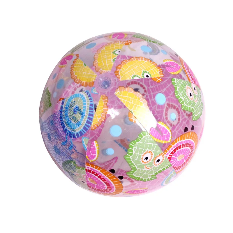 Colorful Print Inflatable Beach Ball Baby Child Ball 3 Pattern Swimming ...