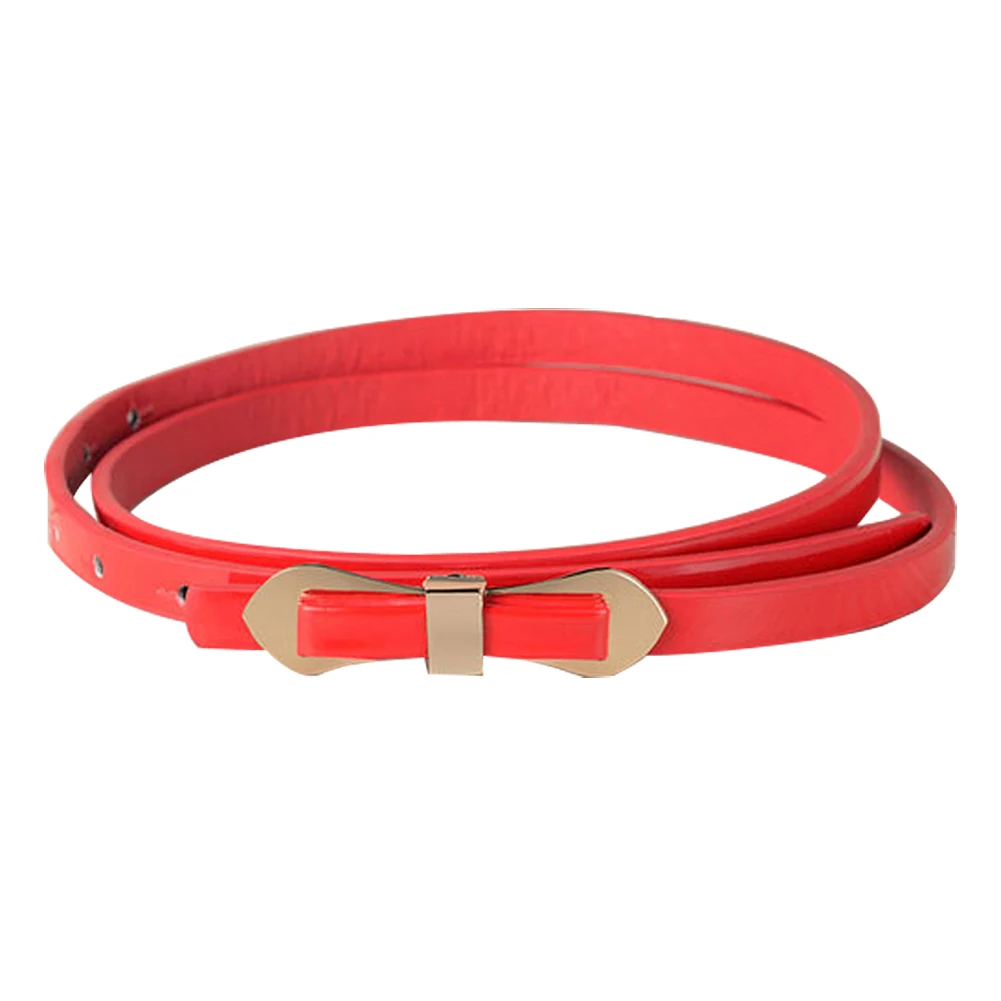 2017 NEW Red Cute Slender Candy Color Bowknot Layered Waist Slender ...