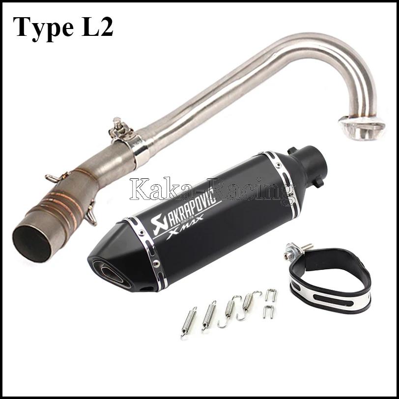 X-MAX motorcycle Akrapovic Exhaust pipe Muffler Modified link Pipe ...