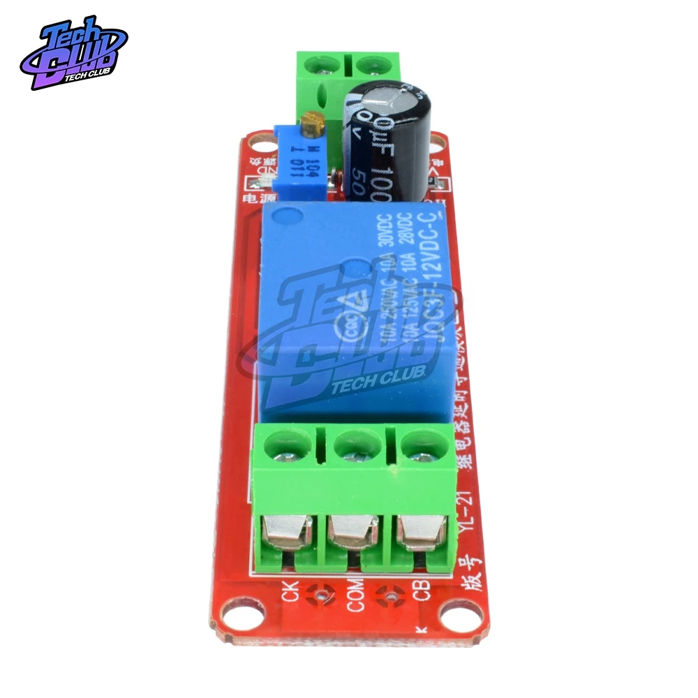 NE555 0~10s Timer Switch Adjustable Module Time Delay Relay Module DC ...