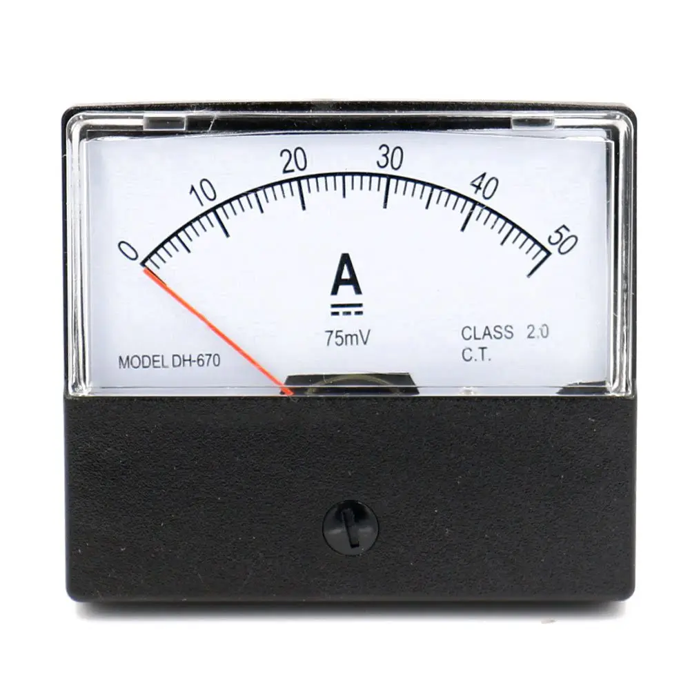 JFBL Hot DH 670 Accuracy DC 50A Analog Panel Meter Ammeter Amperemeter ...