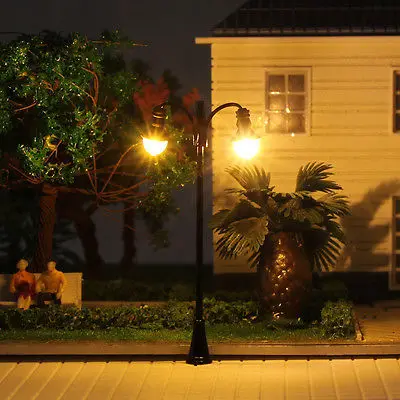 evemodel 5PCS Model Railroad train Lamp posts Yard street light Lamps ...