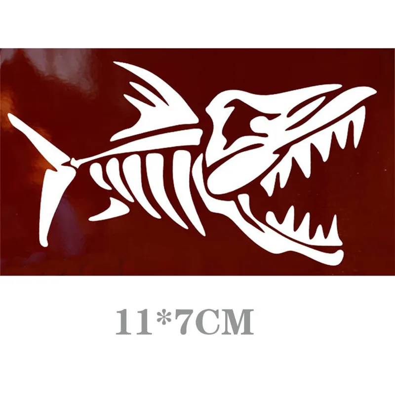 Hot selling 11*7CM Car Stickers Truck Window Cartoon FISH BONES Decal ...