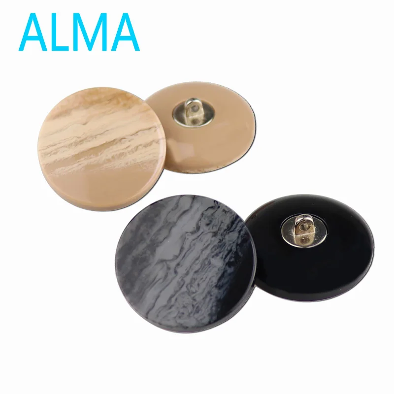Coat Buttons sewing resin buttons 30mm/48L 8PCS camel color Round Shank ...