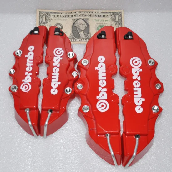 Universal 3D Brembo Style Disc Brake Caliper Covers Front and Rear Red ...