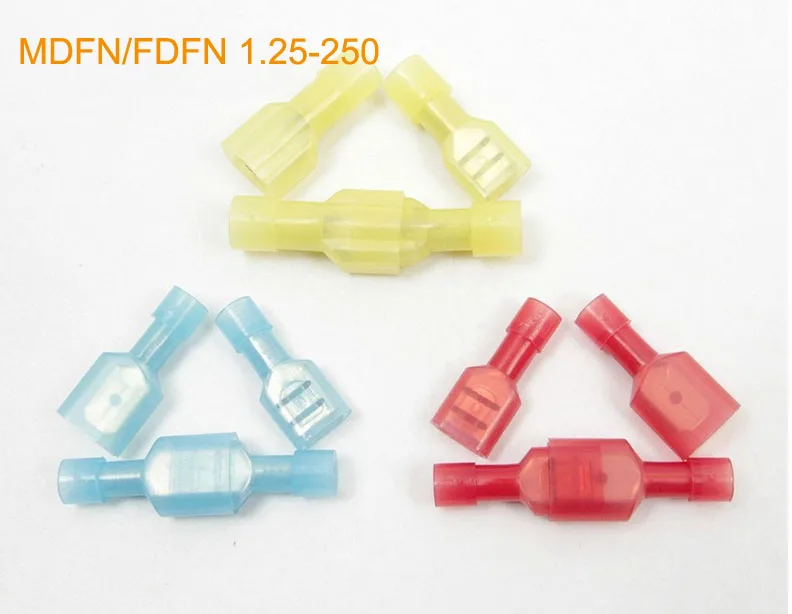 22 16AWG 0,5 1,5mm FDFN1.25 250 MDFN1.25 250 Nylon tranparent red ...