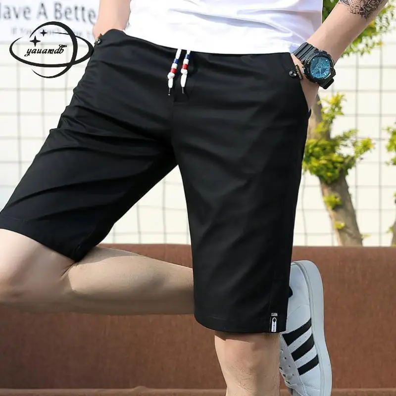 YAUAMDB men shorts 2018 summer M 4XL cotton male clothing mid rised ...
