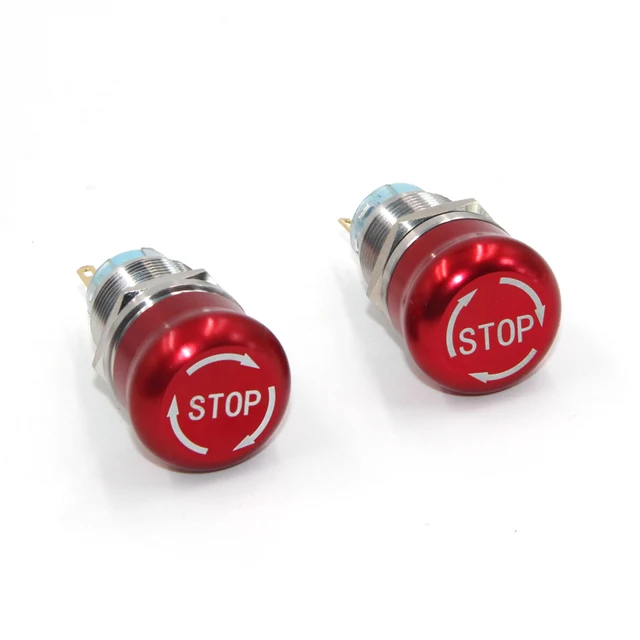 1pcs 19mm STOP Pattern Waterproof Flat Round Stainless Steel Metal ...