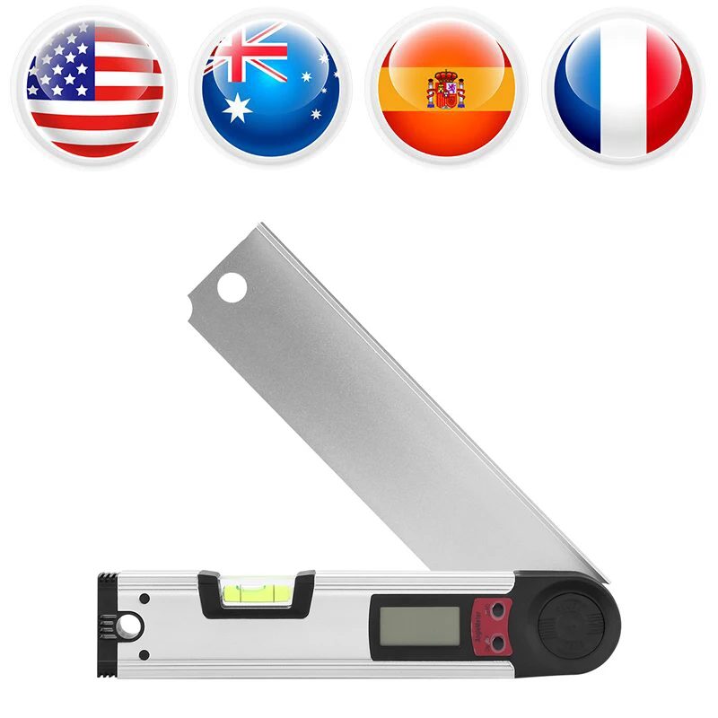 Adjustable Angle Ruler Level Measuring Tools Digital Protractor Level ...