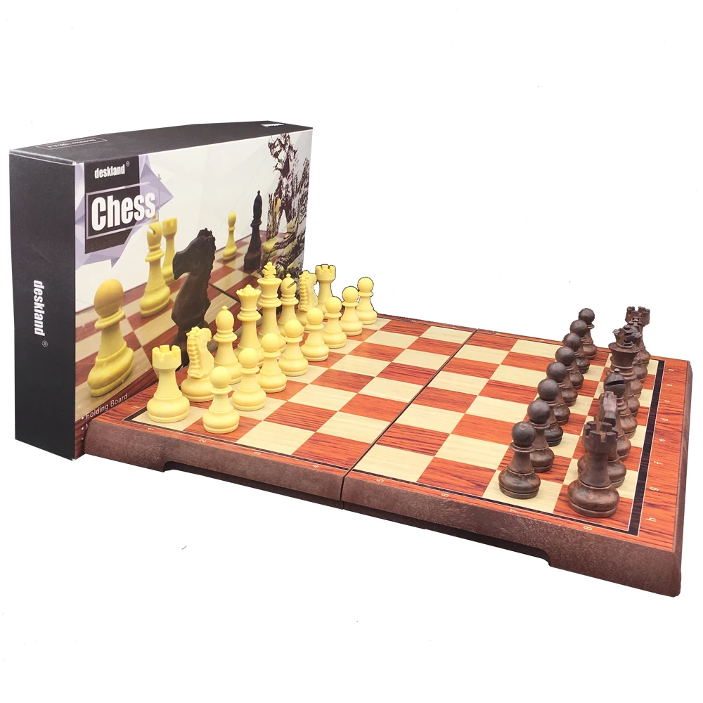 Classic Chess Set With Magnetic Pieces Folding Case Board Size 36 cm ...