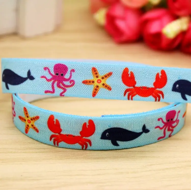 5-8-Free-shipping-Fold-Elastic-FOE-sea-animals-printed-headband ...