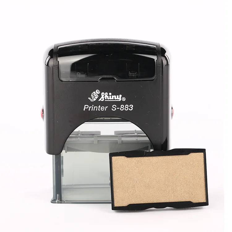 Shiny S-883 18 x 47mm Self Inking Rubber Stamp Custom Office Stationary ...