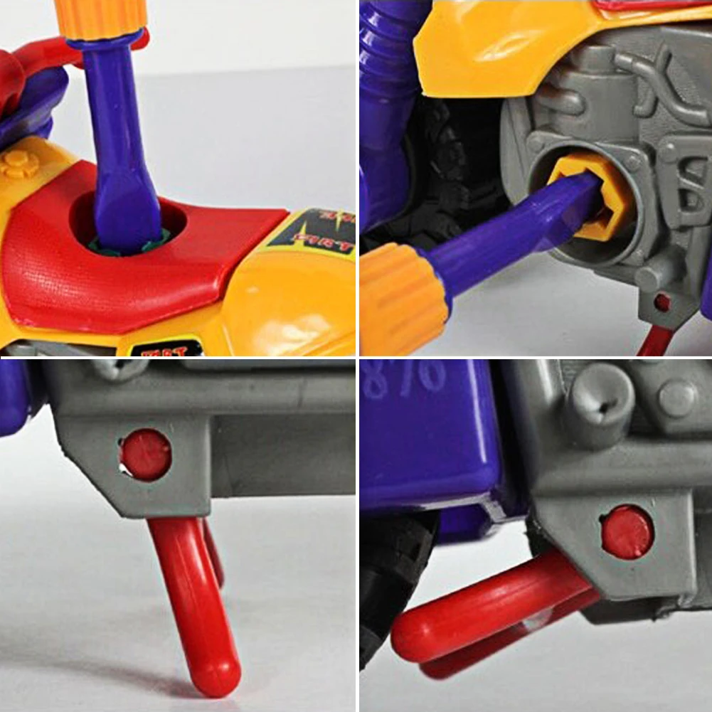 Plastic Disassembly Assembly Kids Educational Toy DIY Toys Motorcycle ...