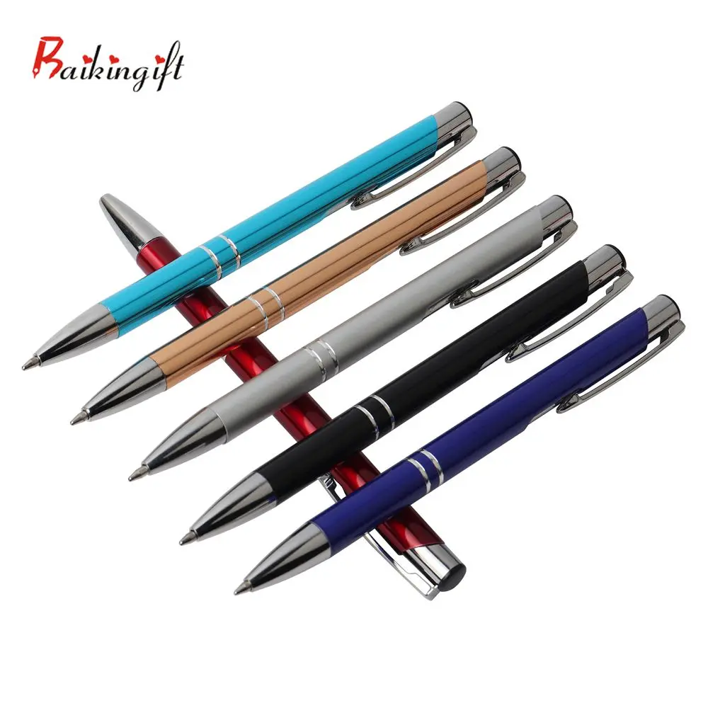 Metal Press Ballpoint Pen Writing lubrication 7 colors Press The Style ...