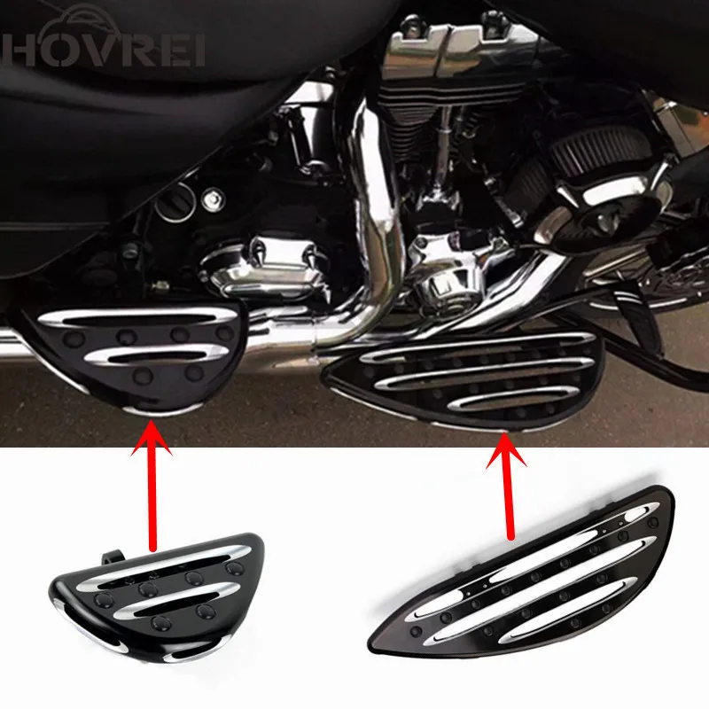 CNC Aluminum Driver Stretched Floorboards FootPegs with Rear Passenger ...