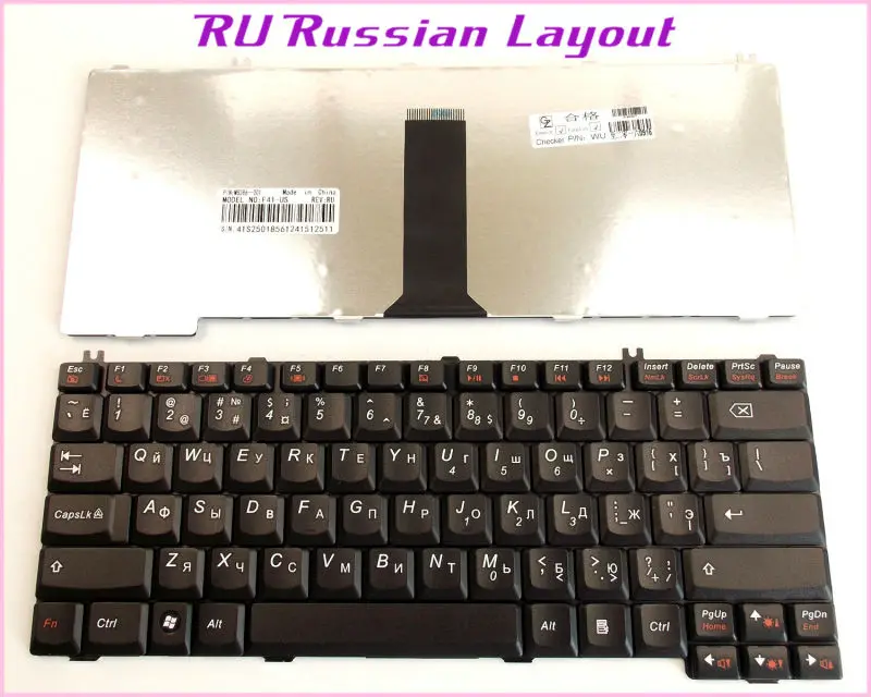 Teclado russo com layout para lenovo ibm, 14001 14002 15303 20008 20003 ...