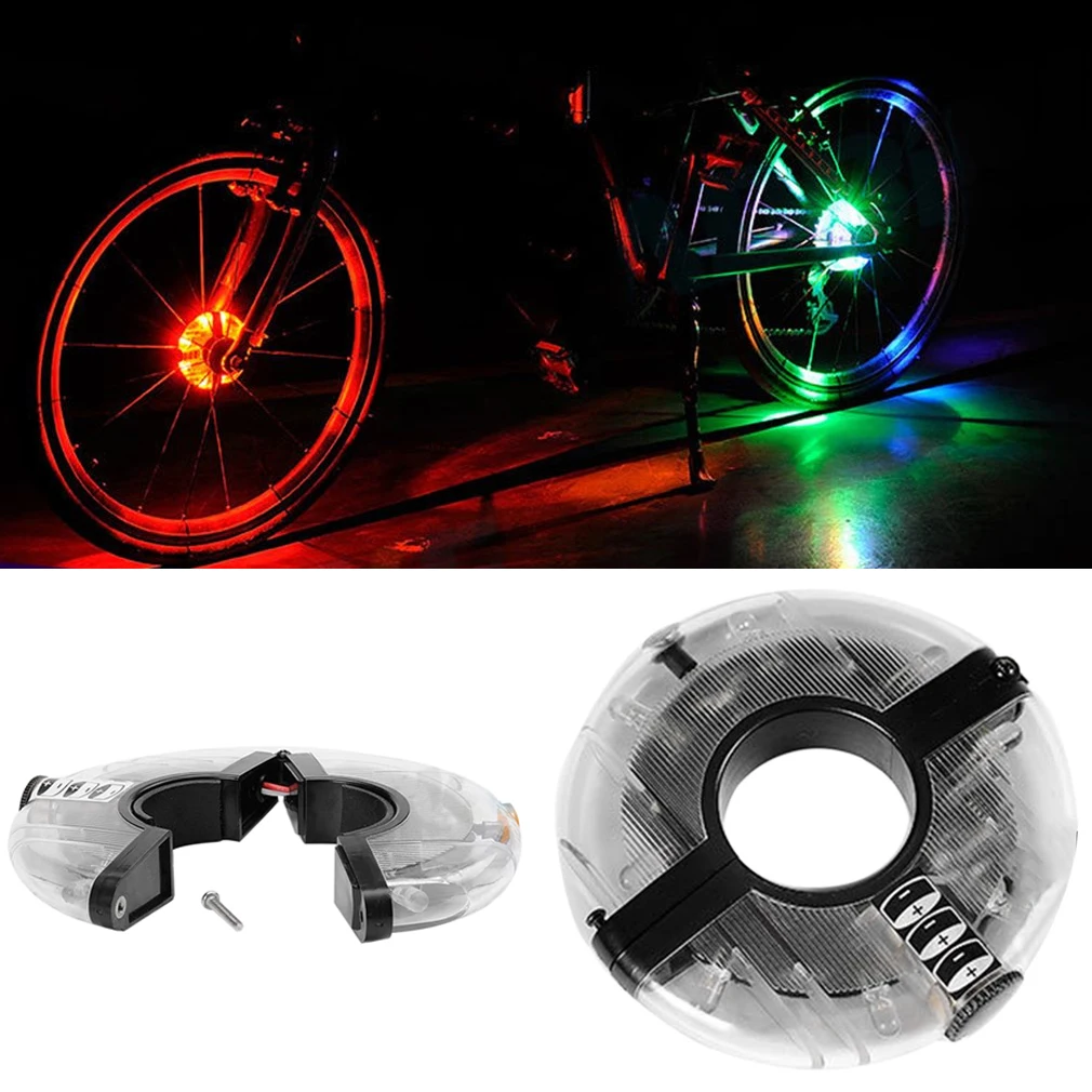 Bicycle Bike Cycling Hub Warning Light Wheel Waterproof IP55 Decorative ...
