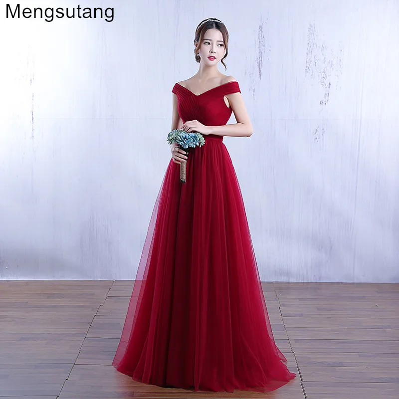 Robe-de-soiree-2024-wine-red-lace-up-evening-dress-Elegant-party-dress ...