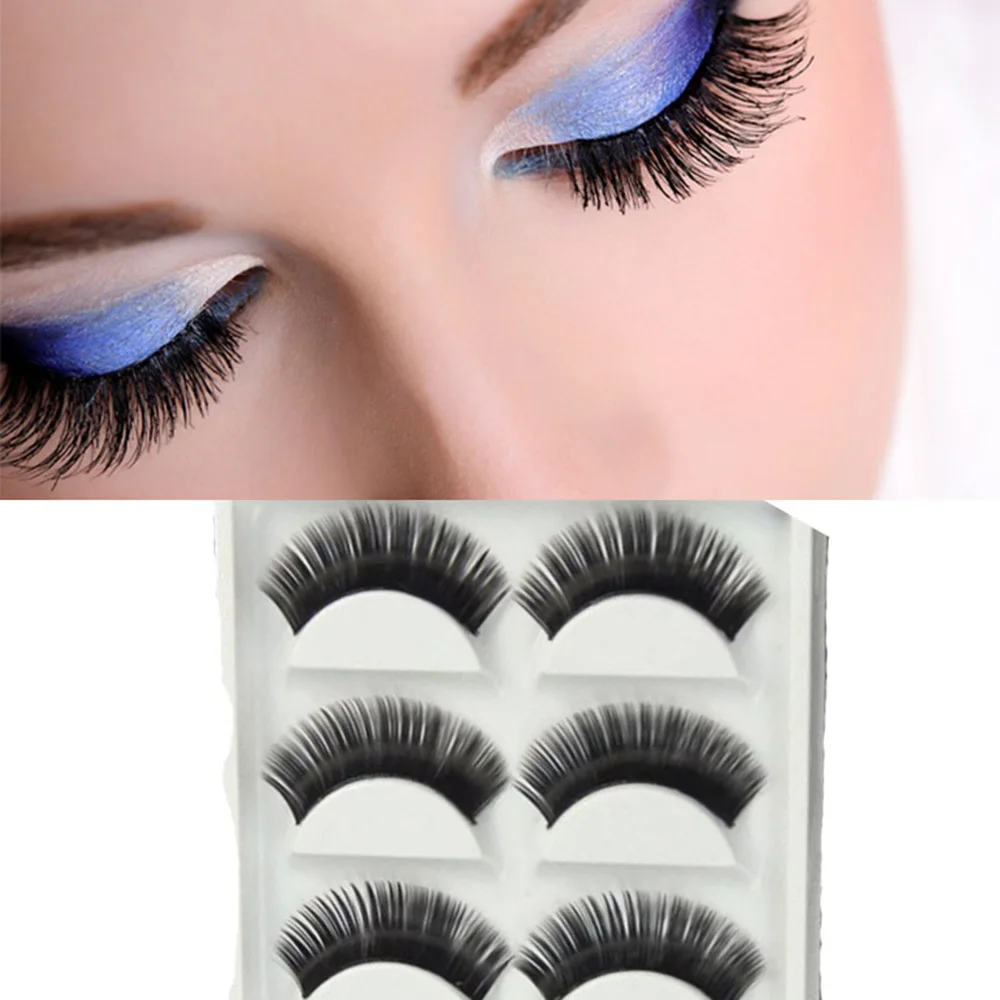 5 Pairs Natural False Eyelashes Eye Lashes Extension Soft Black Long ... 5 Pairs Natural False Eyelashes Eye Lashes Extension Soft Black Long ...