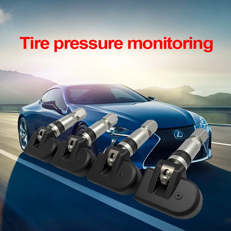 Newest Tpms Tire Pressure Monitoring System Bluetooth 4 0 Alarm Internal Sensor 4 Support