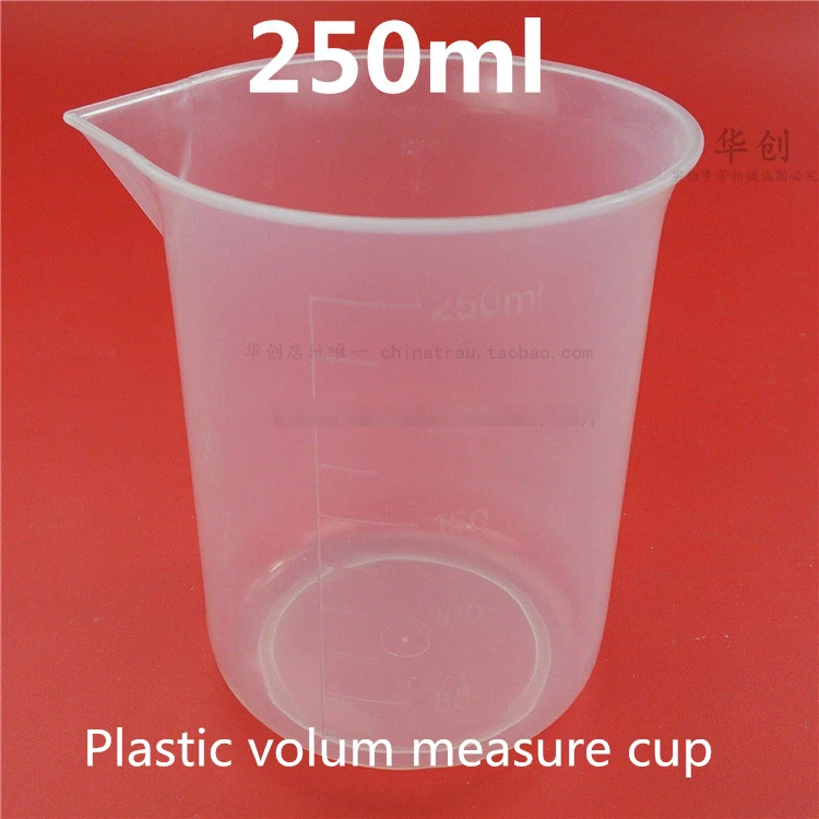 Lab 250ml Volum Measure Cup Food Grade Pp Plastic Transparent Sacle ...