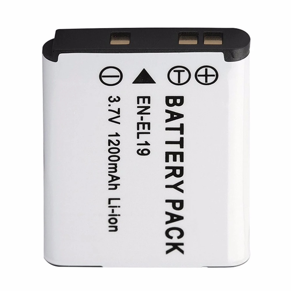 En-el19 Enel19 3.7v 1200mah Camera Battery For Nikon Coolpix S100 S3100 ...