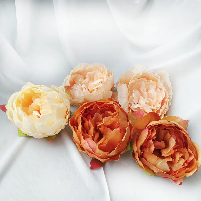 50pcs Artificial Flowers Heads Peony Flower Heads Silk Flowers ...