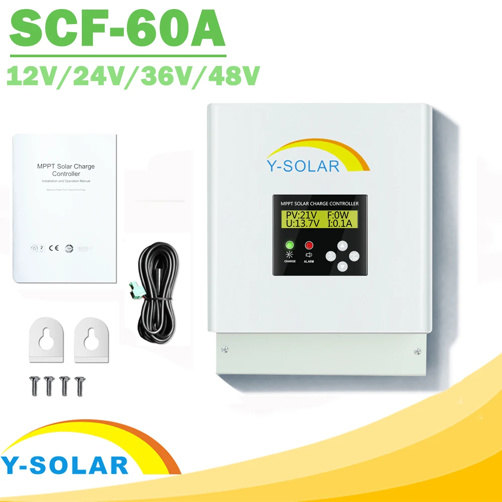 Mppt 12v 24v 36v 48v 60a Solar Panel Battery Charge Controller For Max ...