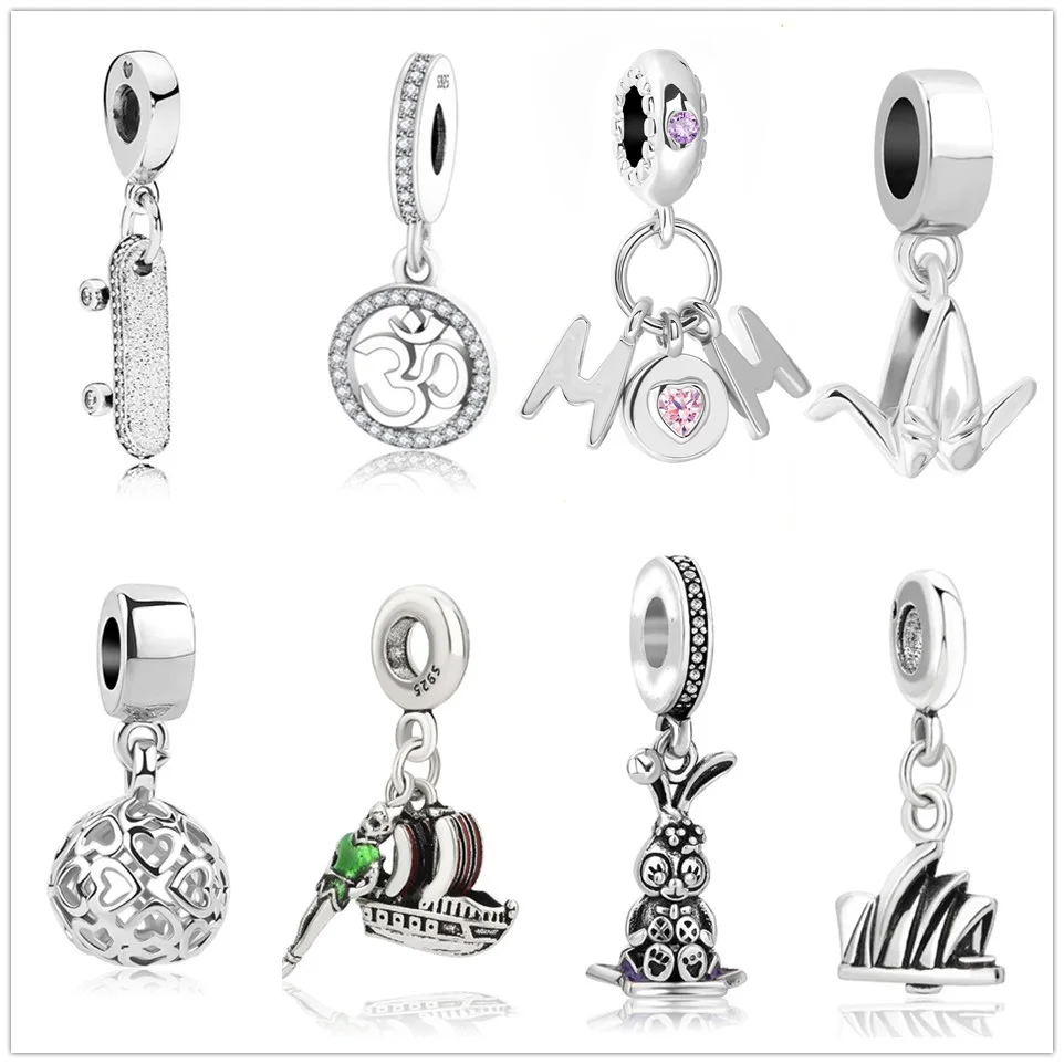 Скейтборд мама полое Сердце 30 Висячие бусины подходят Pandora ...