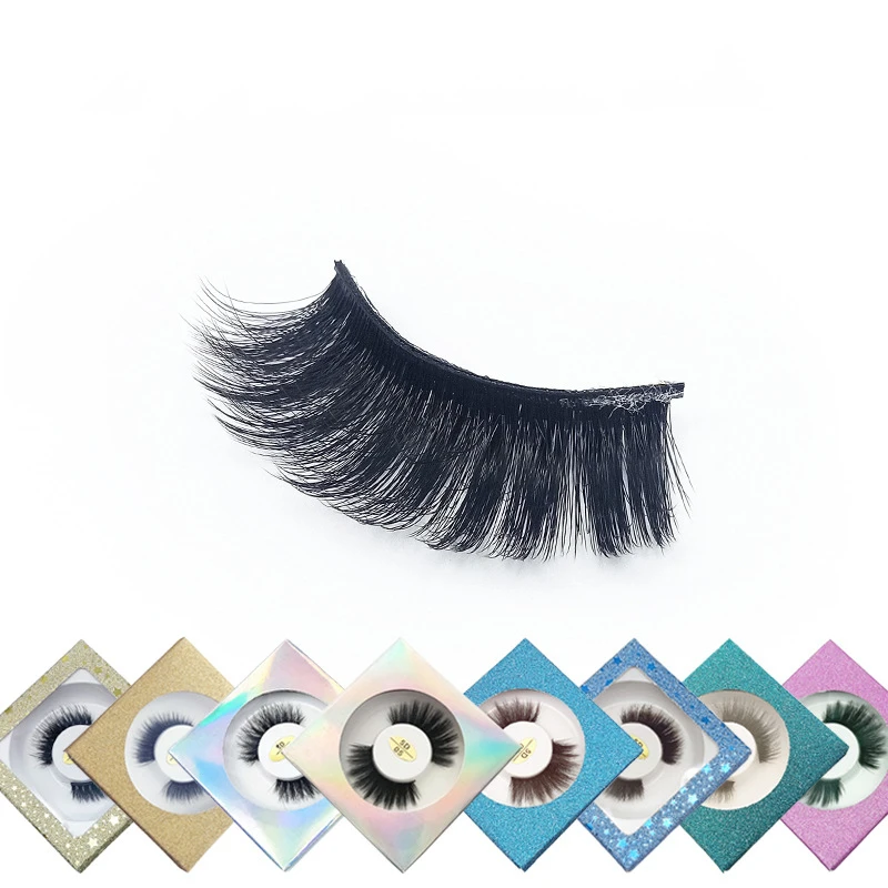 1 Pair Natural Thick Full False Eyelashes Super Long Criss Cross ...
