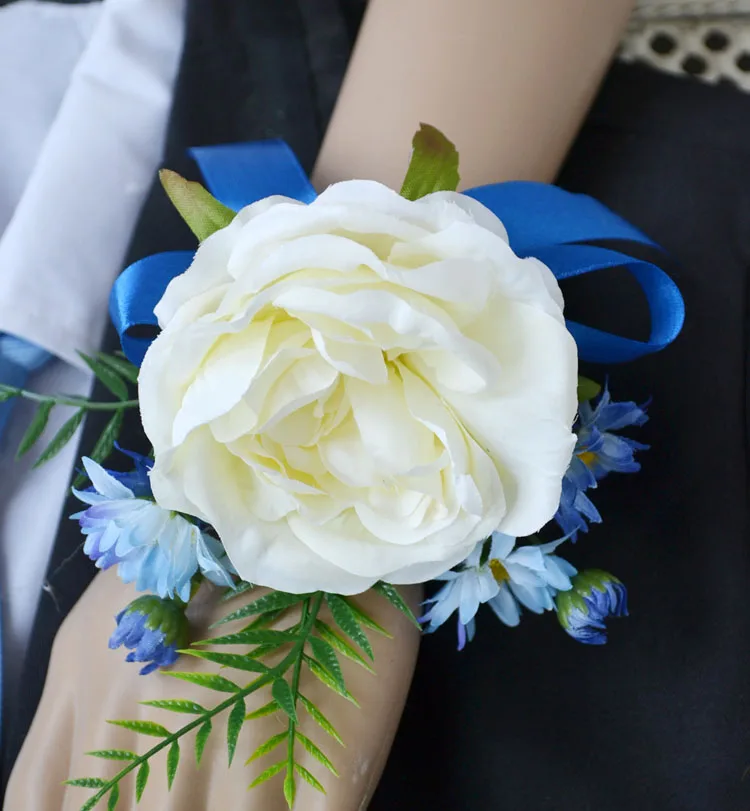 Royal Blue Ribbon Roses