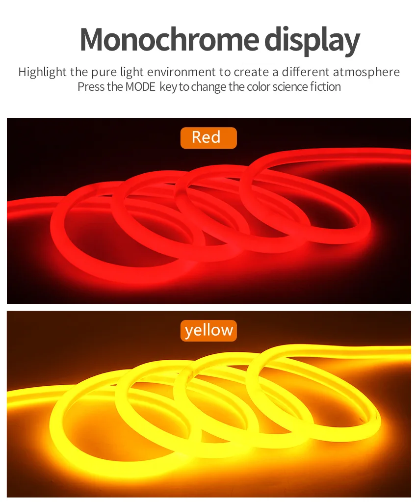 BANDE LED,Ice blue-only 220V power plug--Lumière LED en corde de néon ...