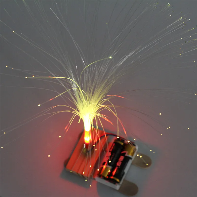 Electronic DIY Kit Multicolors Changing LED Optic Fiber Light Lamp ...