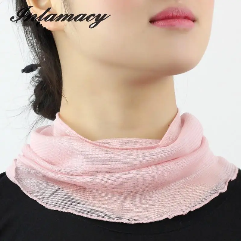 100% real Silk Scarf Female Sleeve Head Collar Scarf False Collar ...