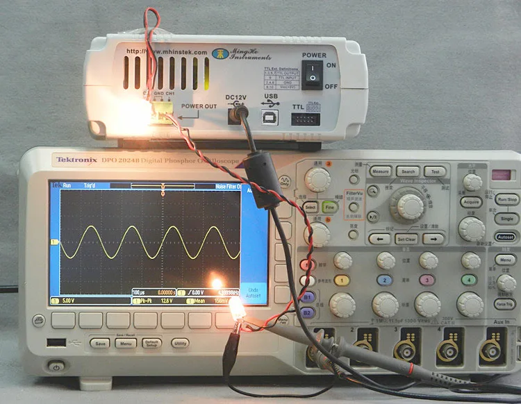 0.3A 25MHZ for Lab Test Sine Arbitrary Waves Dual channel DDS Signal ...
