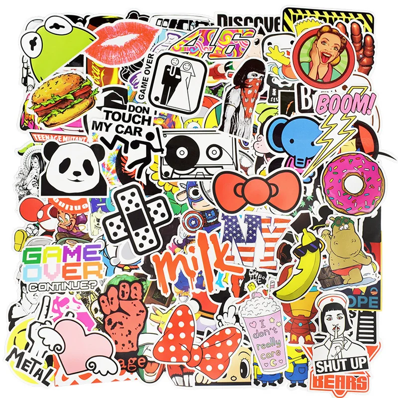 500Pcs Random Mixed Stickers For Suitcase Skateboard Laptop Cell Phone ...
