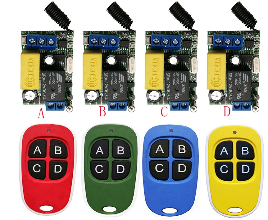 AC220V 1CH 10A Wireless Remote Control Switch Receiver&Rainbow ...