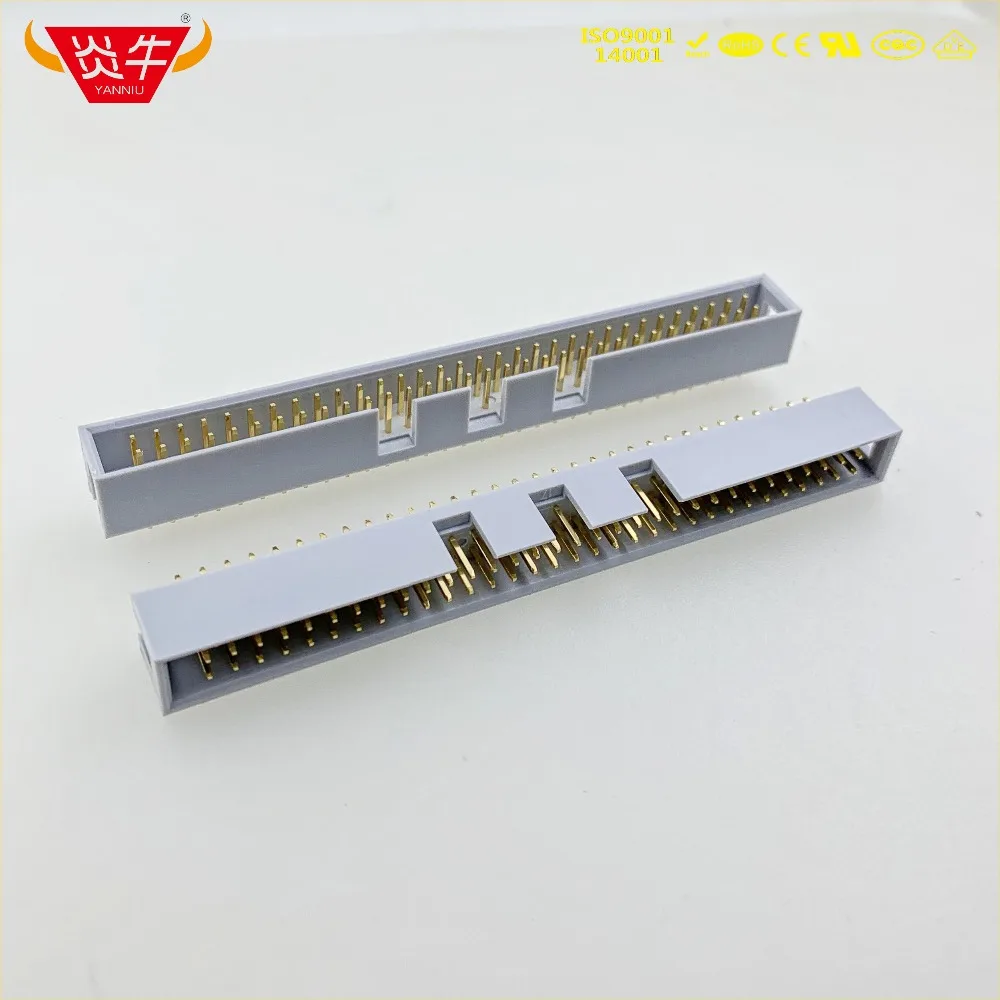 Dc3-64p Grey White 64pin Idc Socket Box 2.54mm Pitch Box Header ...