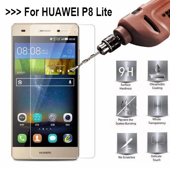 2.5D templado de vidrio para Huawei P8 Lite de película Protector de ...