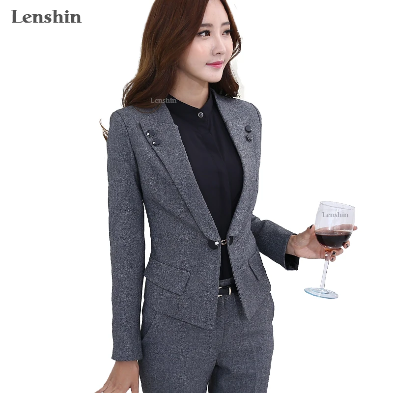 Lenshin Autumn Women Business Suits Formal Office Pants Suits Work wear ...