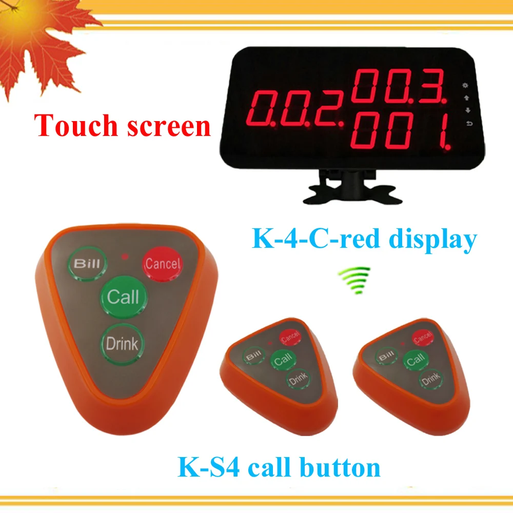 Wireless Manufacturer of Call Bell Button Restaurant Waiter Caller 4 ...