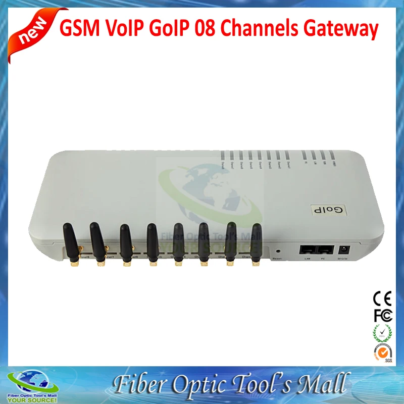 Support SIP and H.323 8 ports gsm voip gateway/pbx voip sip gsm gateway GoIP8 fast shipping 12 ...