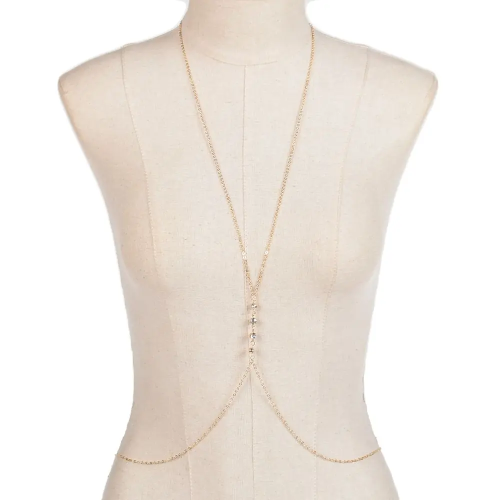 1 Pc Fashion Gold Silver Bikini Crossover Waist Belly Harness Body