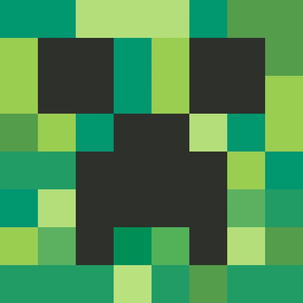 Birthday party backdrop retro video game Creeper Head Minecraft ...