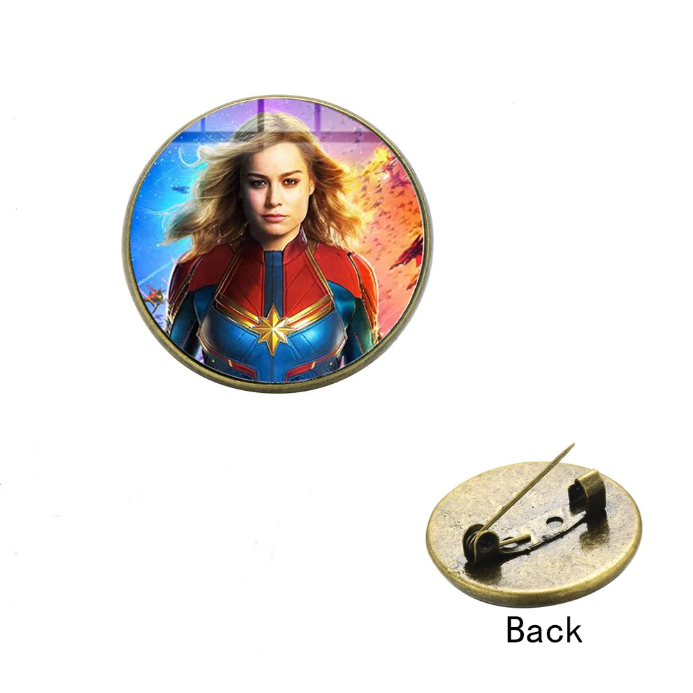 SONGDA New Marvel Captain Brooches Pins Ms. Marvel Carol Danvers Comic ...