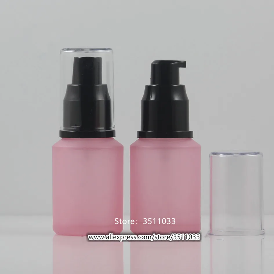 5-10pcs-30ml-Matte-Pink-Glass-Emulsion-Bottle-Pink-Lotion-Pump-Bottle-1 ...