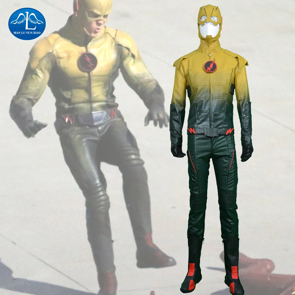 Manluyunxiao Hot Series Flash Costume Reverse Flash Cosplay Costume Halloween Costumes For Men