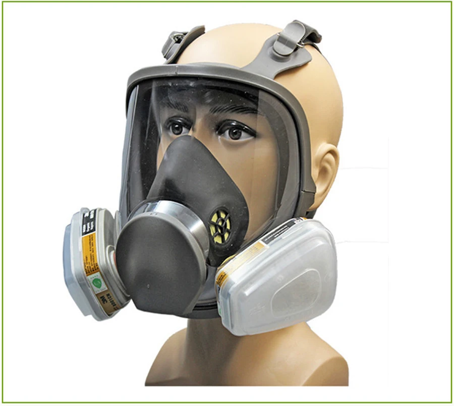Máscaras Respirador Máscara De Gás Rosto Cheio Para O Trabalho de ...