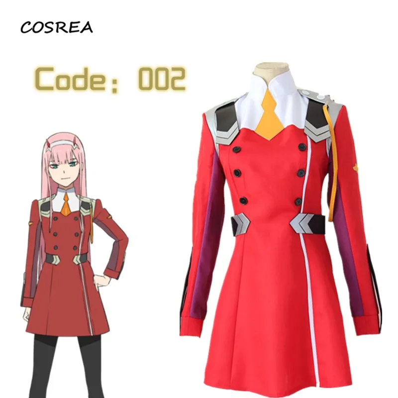Anime DARLING in the FRANXX Zero Two Uniform Cosplay Costumes CODE:002 ...